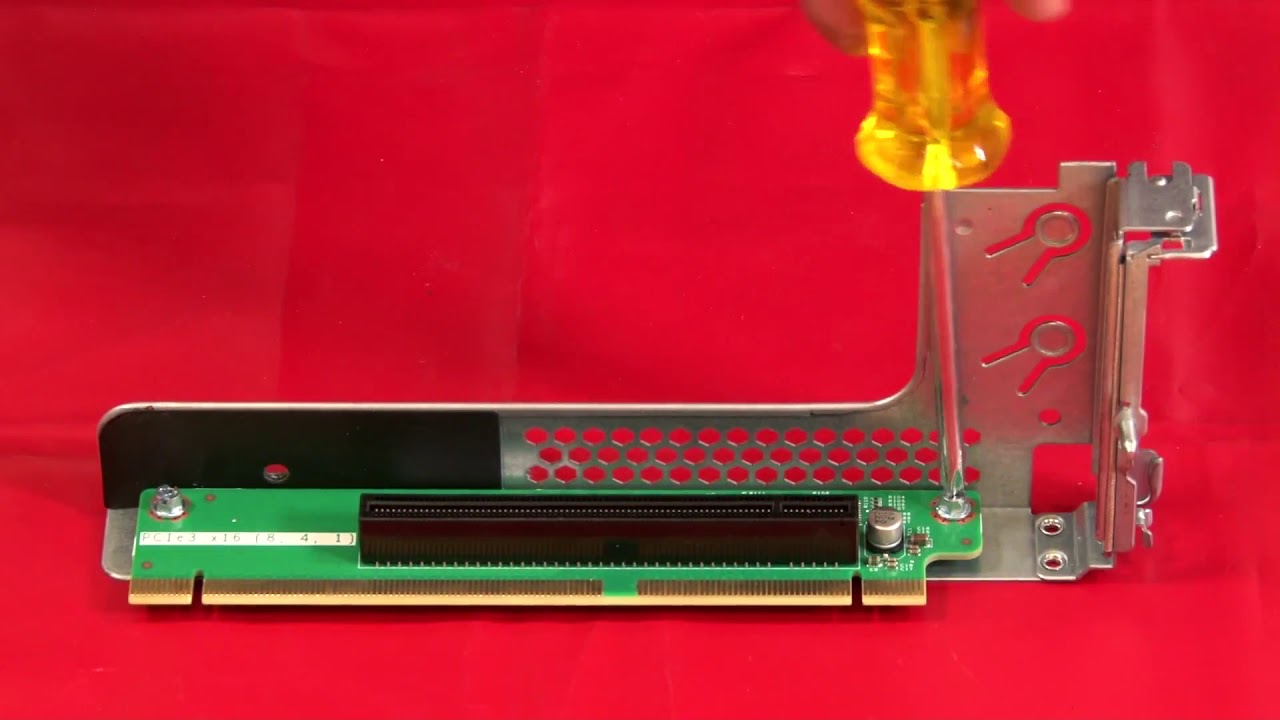 SSN | LENOVO THINKSYSTEM SR530 | installing a riser card - YouTube