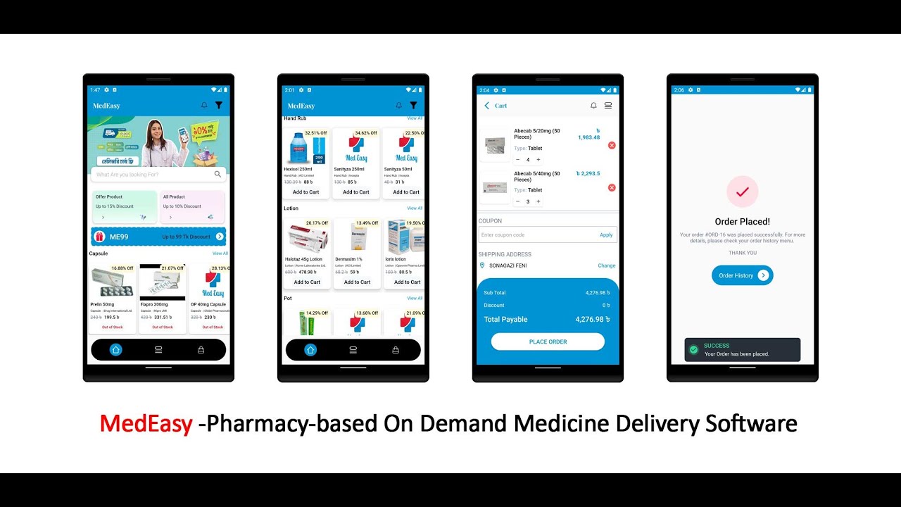DIU Final Year Project || Pharmacy Based On Demand Medicine Delivery ...
