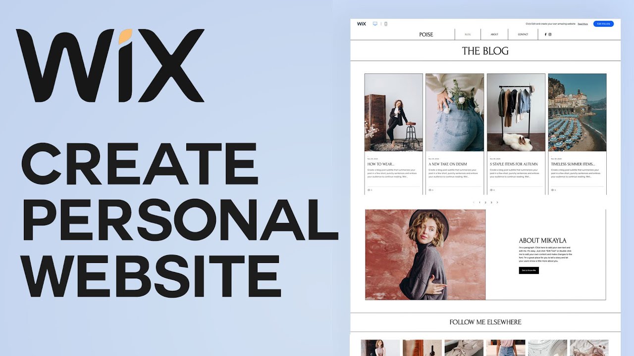 How To Create A Personal Wix Website | Easy Tutorial (2025) - YouTube