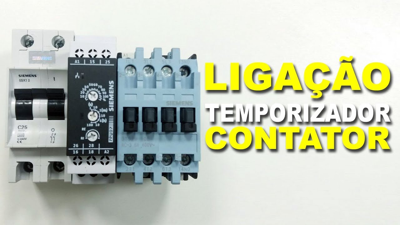 Como LIGAR contatora com TEMPORIZADOR, DIAGRAMA passo a passo - YouTube