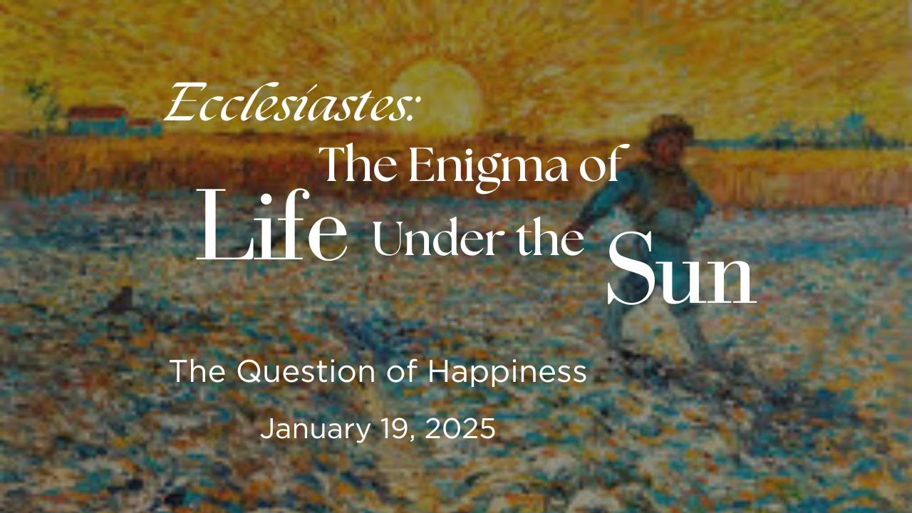 Ecclesiastes: The Enigma of Life Under the Sun | The Question of ...