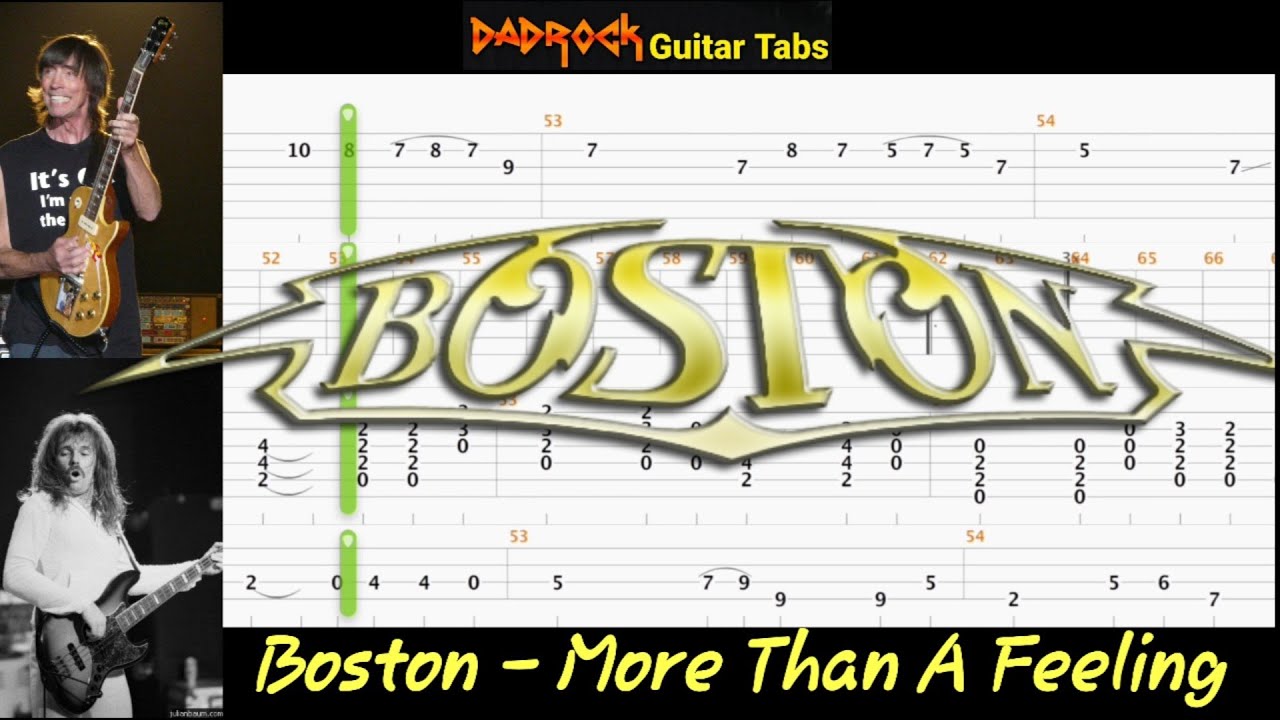 More Than A Feeling - Boston - Guitar + Bass TABS Lesson - YouTube