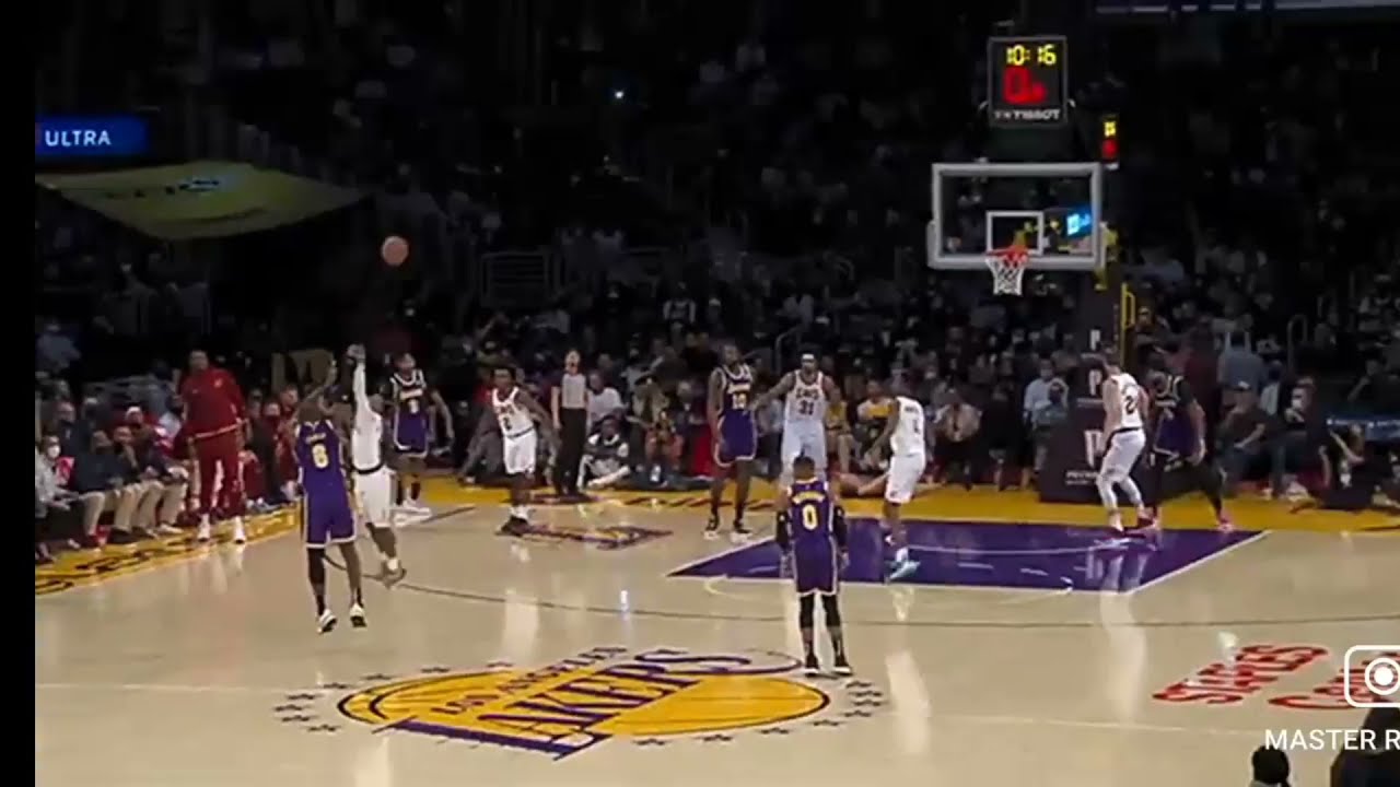LeBron James deep three from logo and Chase down block highlights #nba ...