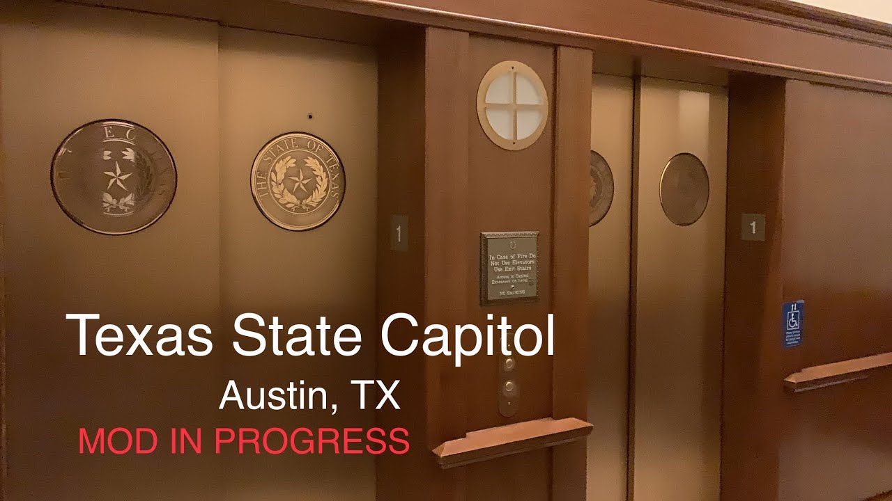 FAMOUS 1991 Dover SPF traction elevators @ Texas State Capitol Building ...