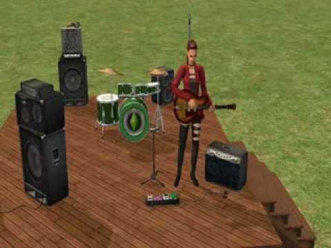 The Sims 2 playing guitar level - YouTube