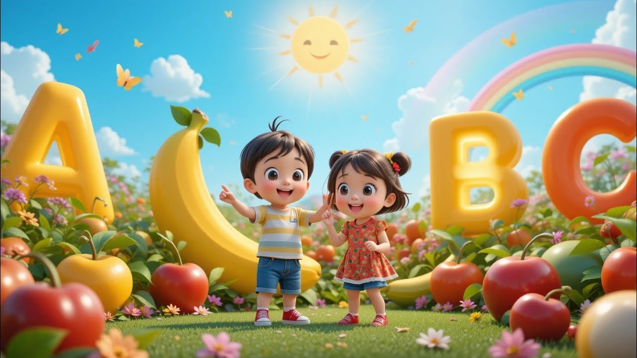 ABC Fruits Song | Learn Alphabet with Fruits | A to Z Rhymes for Kids ...