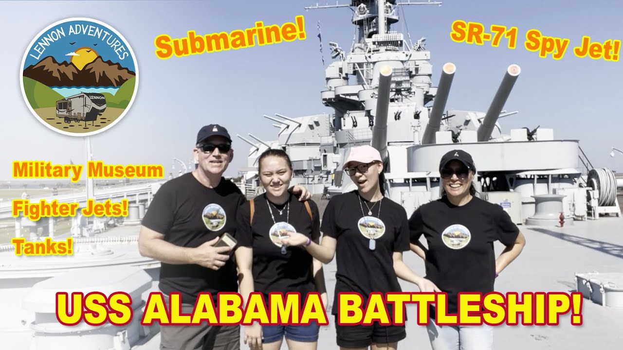 USS Alabama Battleship Memorial Park | Military Museum - with jets, tanks, & submarines! - YouTube