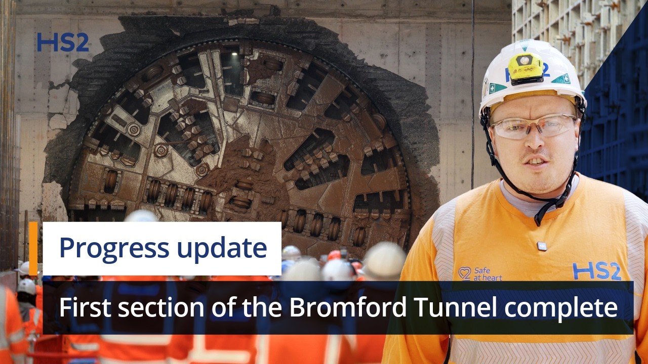 HS2 Bromford Tunnel progress update 🚆 One tunnel drive done, one to go 🏗️ - YouTube