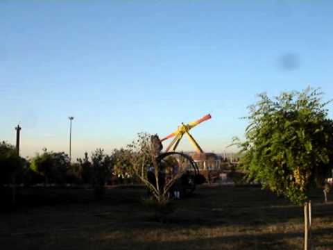 Evolution Thrill Ride in Erbil Family Fun from far distance - YouTube