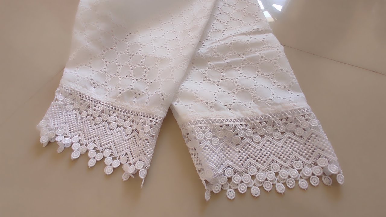 Salwar with lace cutting and stitching || ladies salwar design ll सलवार ...