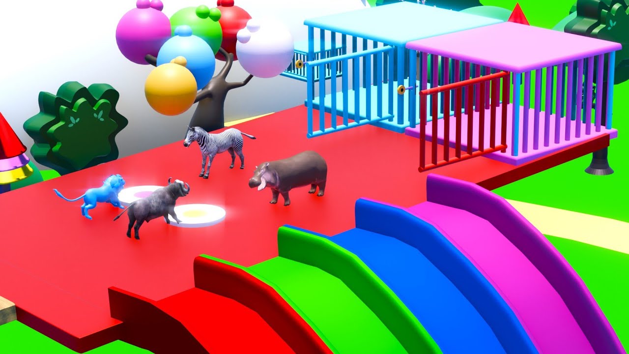 Wild animals competition game animated cartoon story - YouTube
