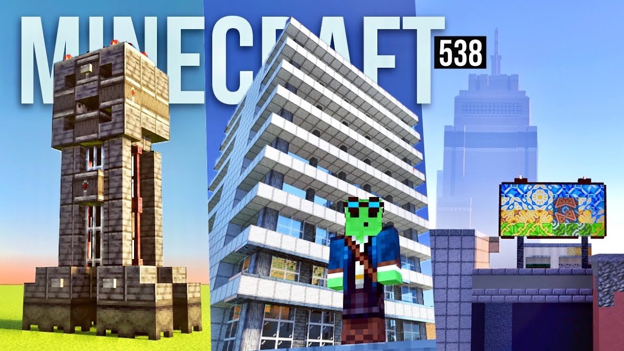 Robotic Creepers & COOL City Designs! - Let's Play Minecraft 538 - YouTube