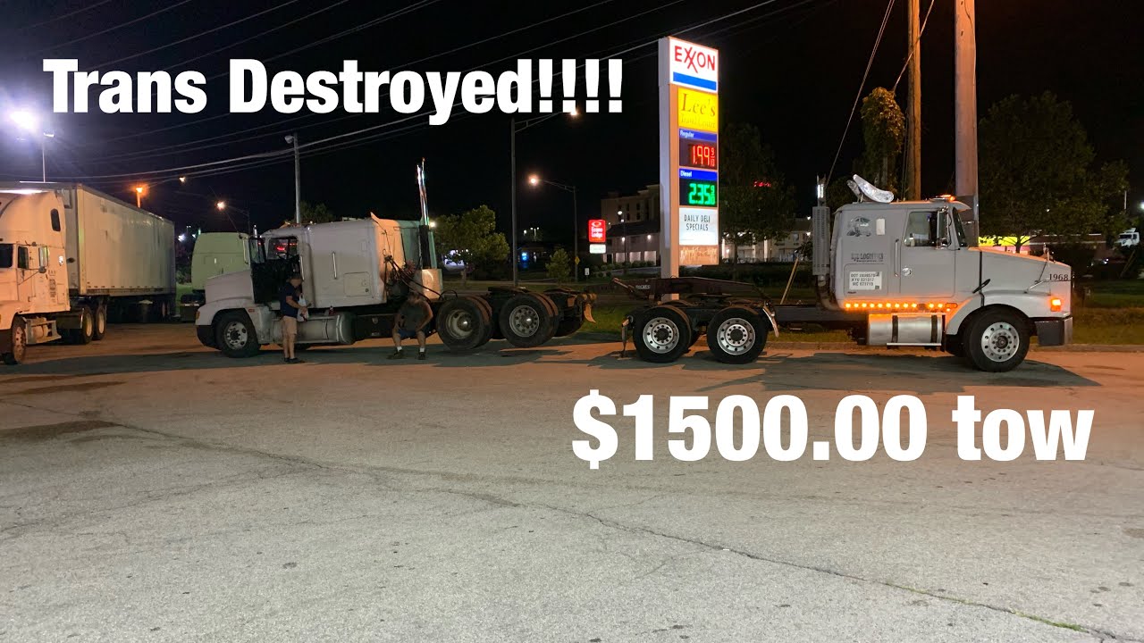 Had to tow a truck in!!!(TRANSMISSION DESTROYED) - YouTube
