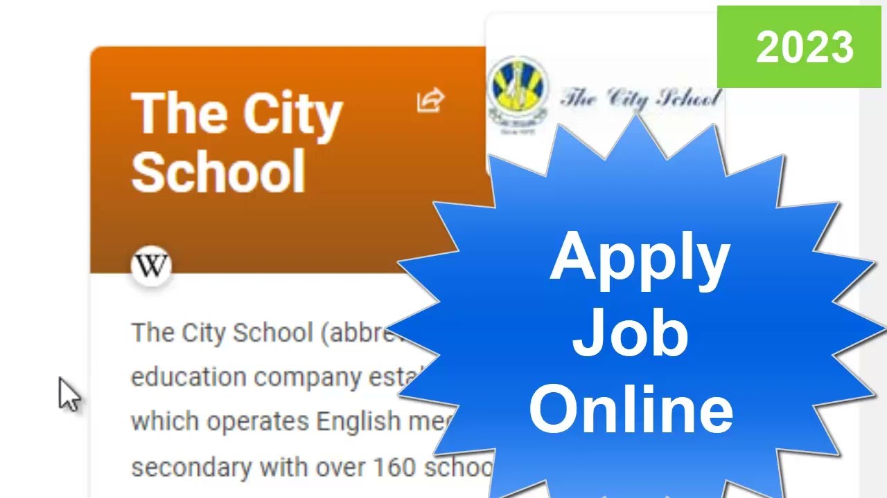 Apply For Jobs Online In The City School 2023 Find Vacancies In Other apply-for-jobs-online-in-the-city-school-2023-find-vacancies-in-other