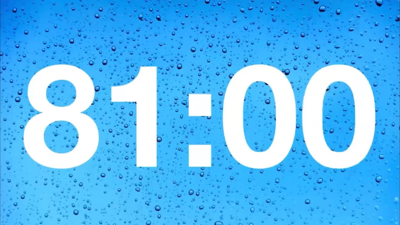 timer - 81 minute countdown with rain sounds - YouTube