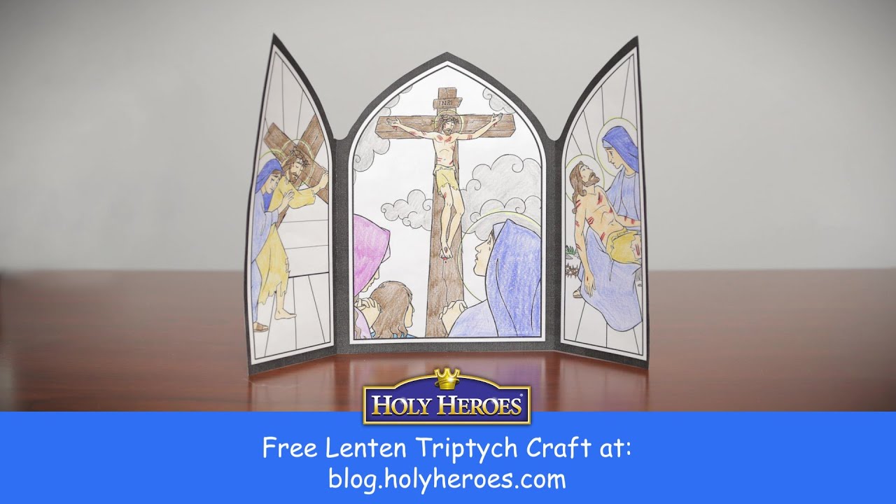 Free Lenten Triptych Craft... INSTANT DOWNLOAD! - YouTube