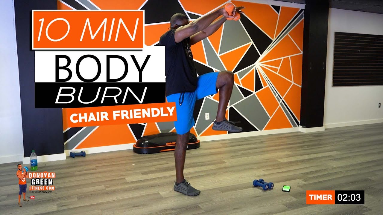 10 Minute Total Body Burn Anti- Aging Workout | CHAIR FRIENDLY 😊 - YouTube