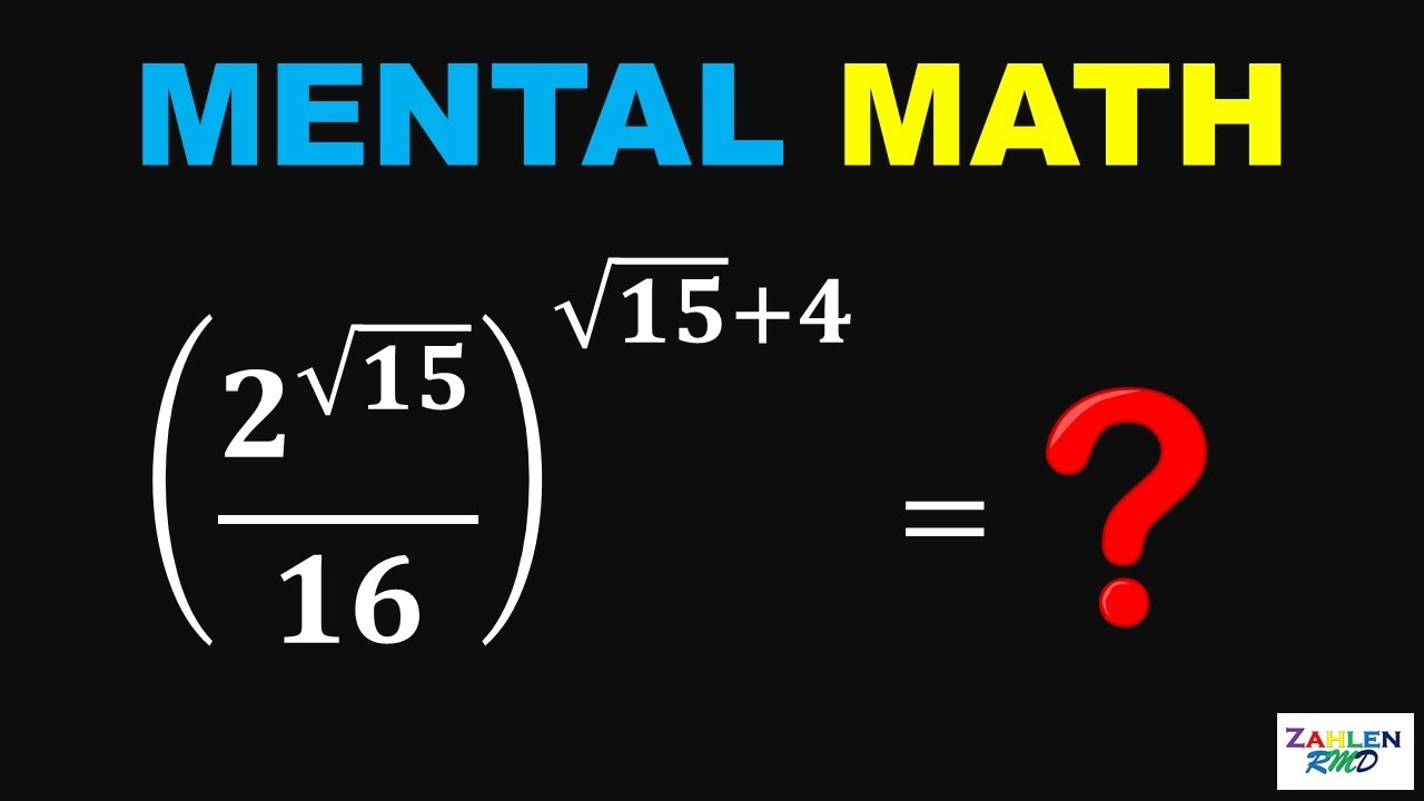 Trying your Mental Ability in this Math Challenge | Mental Math ...