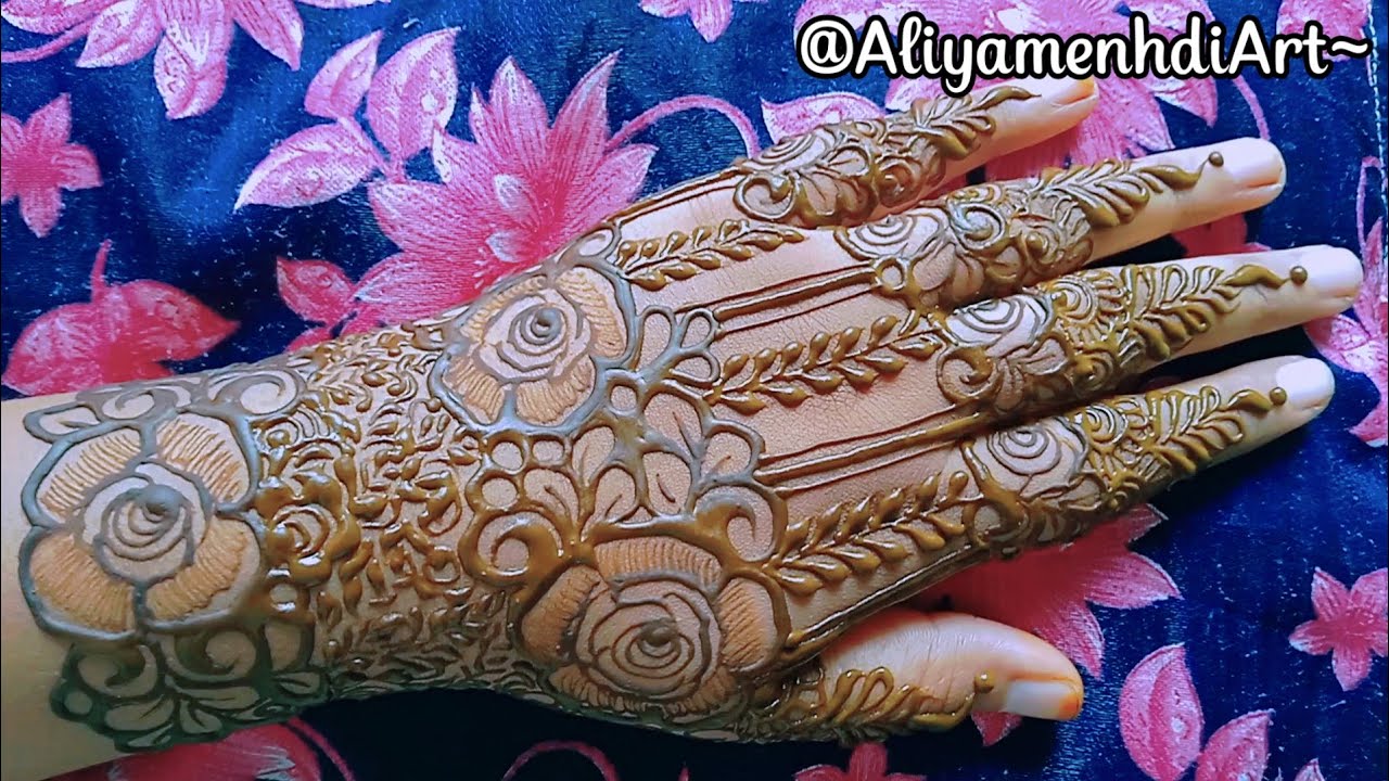 Intricate Beautiful back hand heavy henna design tutorial 2024💖 ...