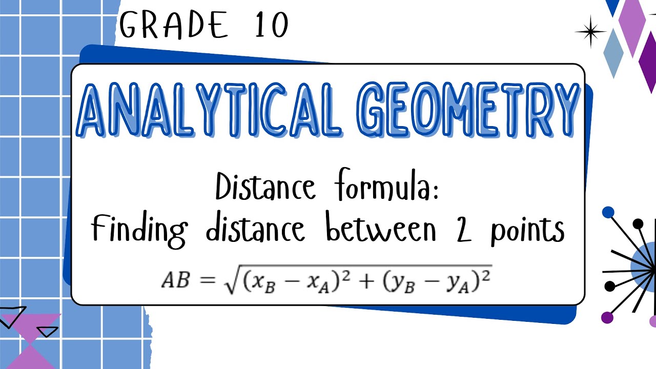 Grade 10: Distance formula (Finding the distance between 2 points ...