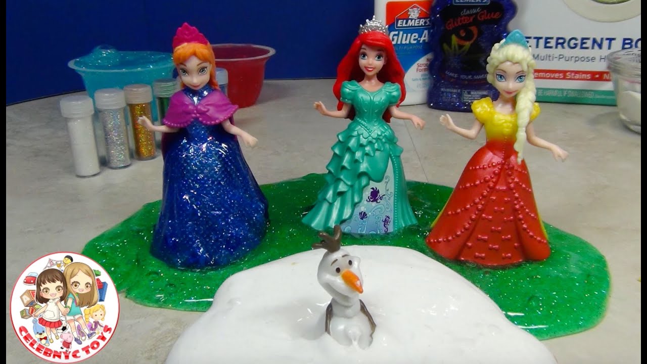 How to make Glitter Putty at Home with Disney Magiclip Princess - YouTube