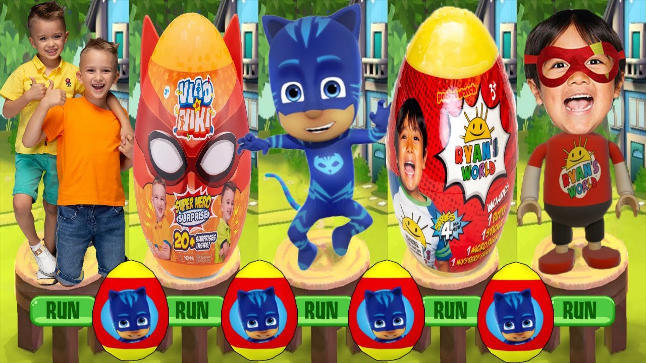 Tag with Red T-Shirt Ryan vs PJ Masks Catboy vs Vlad & Niki Run Mystery ...