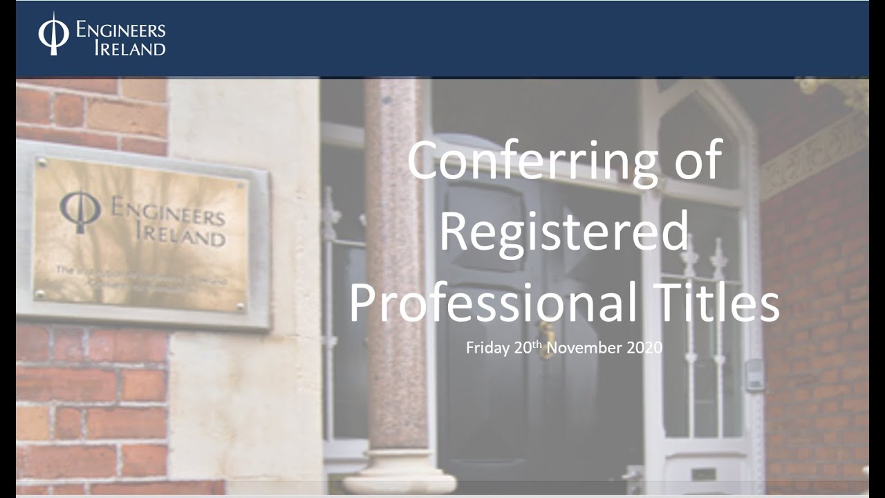 Conferring of Registered Professional Titles 2019-2020 - YouTube