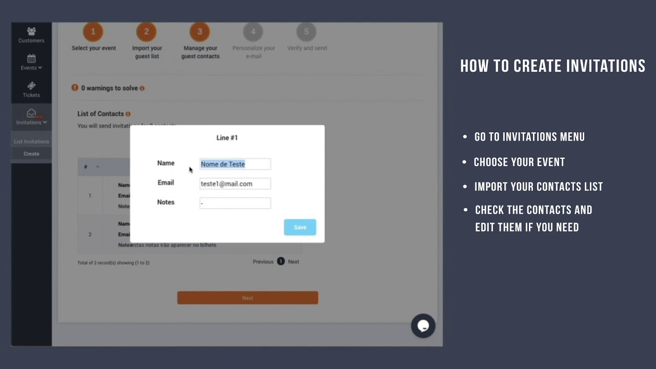 How to create invitations with Last2Ticket's event management software - YouTube
