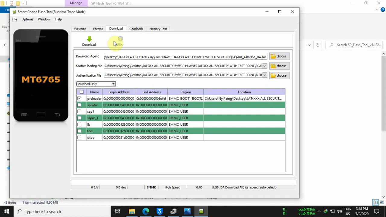 JAT AL00 All Security FRP Remove Testpoint Method - YouTube