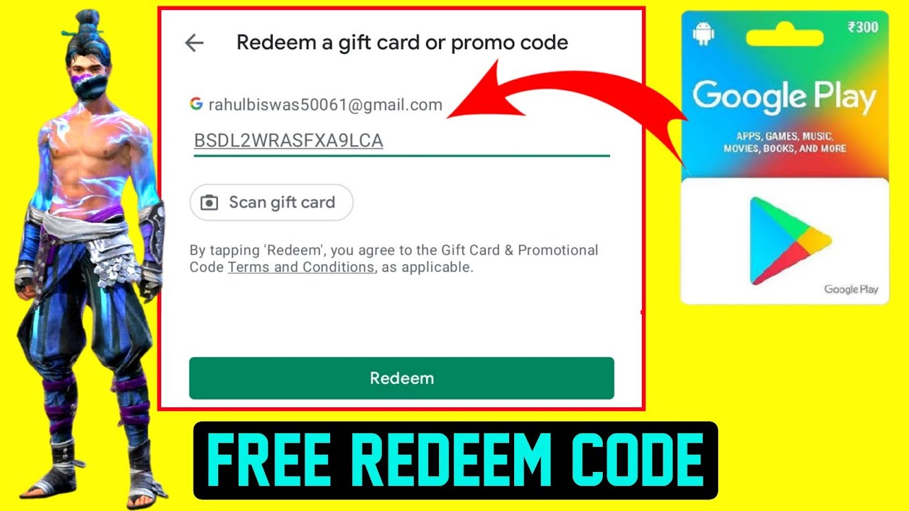 Redeem code for play store | get Google play redeem code | Free redeem ...