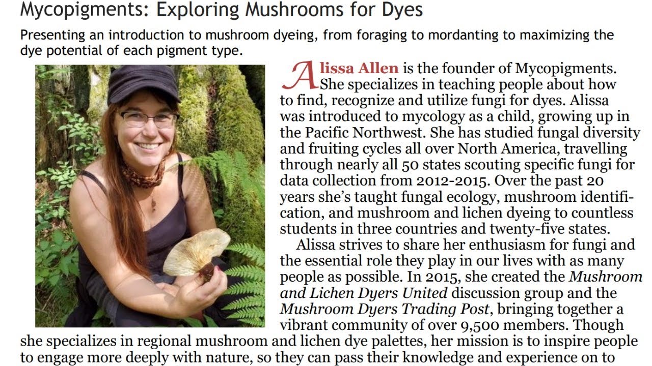 HBMS Virtual Mushroom Fair Talks: Alissa Allen - YouTube