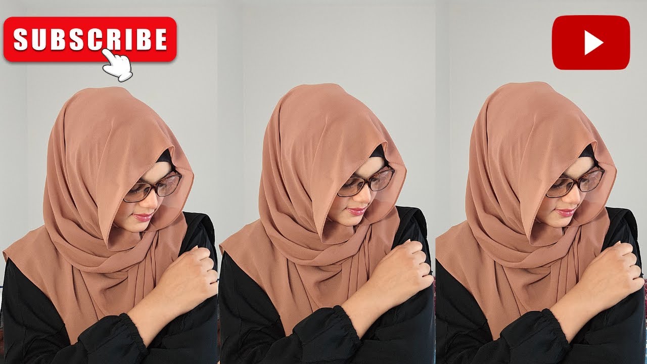 Easy And Flowy Hijab Style With Glasses (Requested Video) | Trending ...