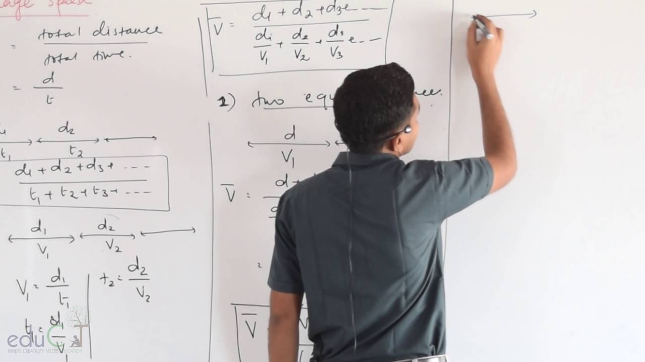 Physics : Motion in a Straight Line- Average Speed (std 11 sem-1 chap-3 ...