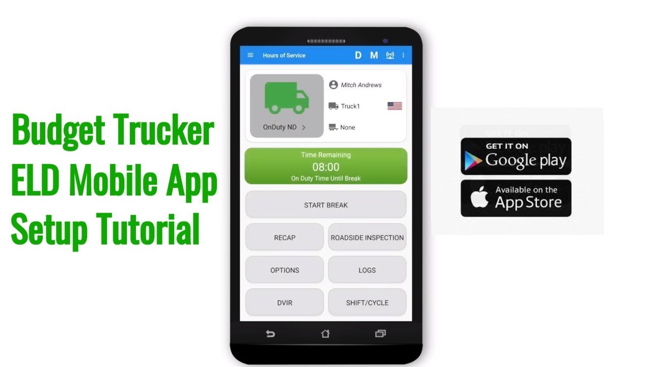 How to Install, Pair and Customize BudgetTrucker ELD Mobile App - YouTube