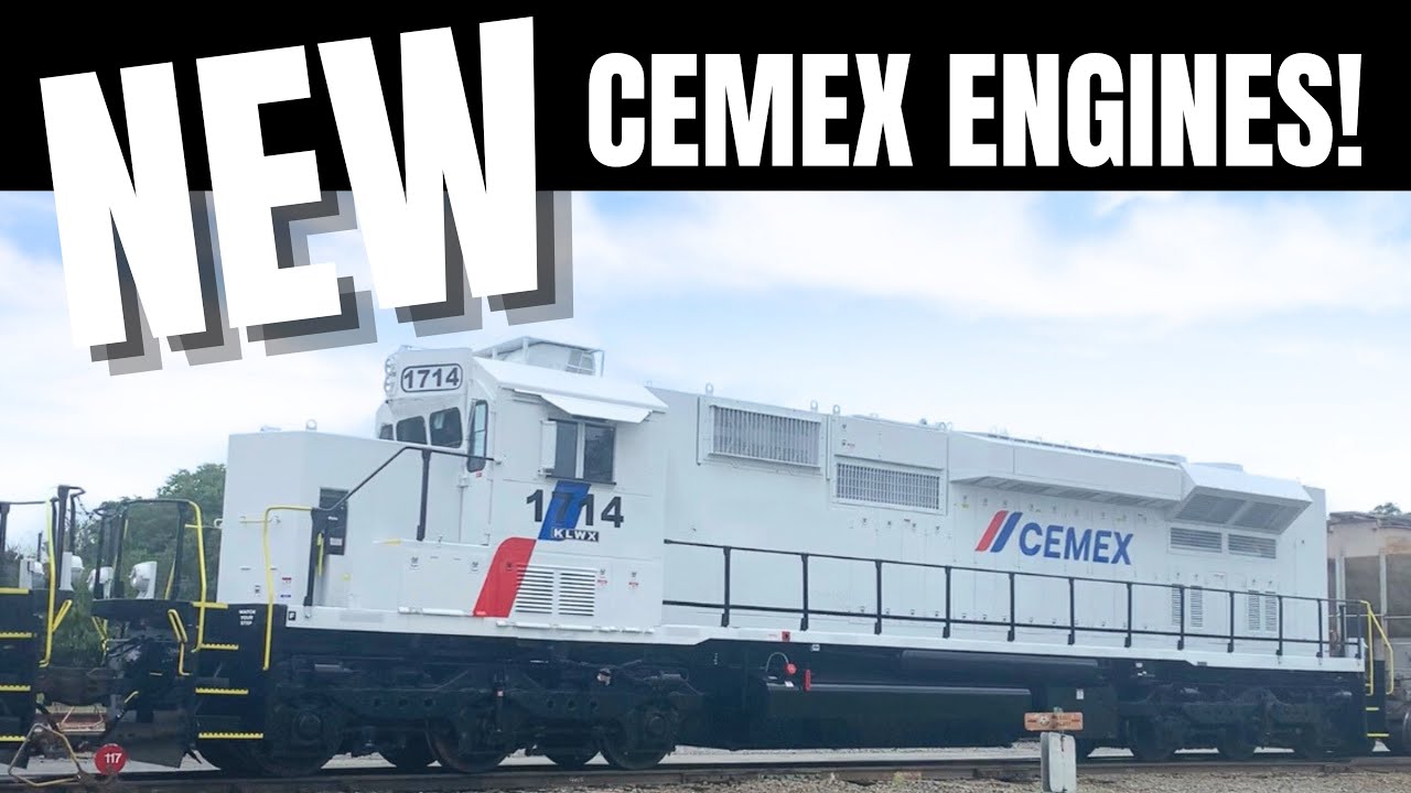 We Caught 3 BEAUTIFUL NEW CEMEX ENGINES! New Locomotives! Trains Pine ...