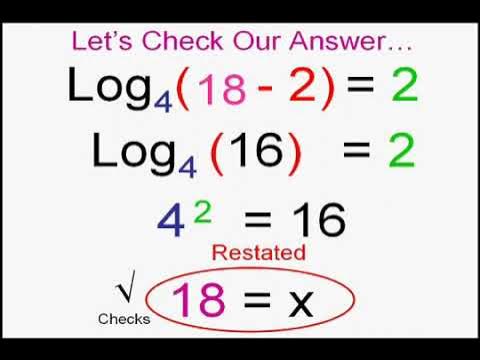 Solving Logarithm Equations - YouTube