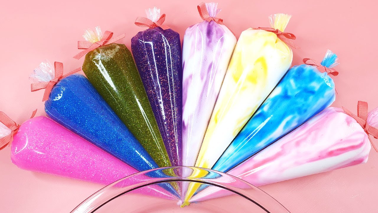 Making Slime with Shaving Foam Piping Bags | Satisfying and Healing ...