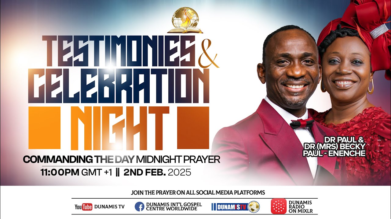 COMMANDING THE DAY MIDNIGHT PRAYER || TESTIMONIES & CELEBRATION NIGHT ...