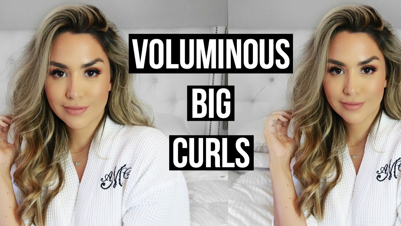 BIG VOLUMINOUS CURLS TUTORIAL + CURRENT HAIR CARE ROUTINE! - YouTube