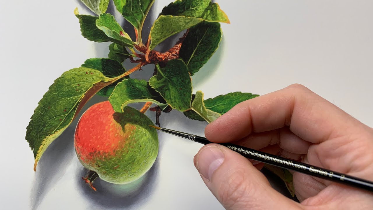 Painting a realistic Apple | Timelapse | Episode 221 - YouTube