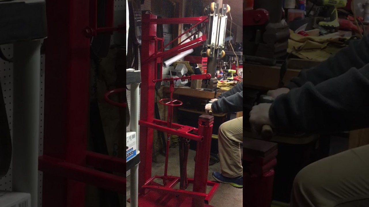 Inline treadle hammer - basic info - YouTube