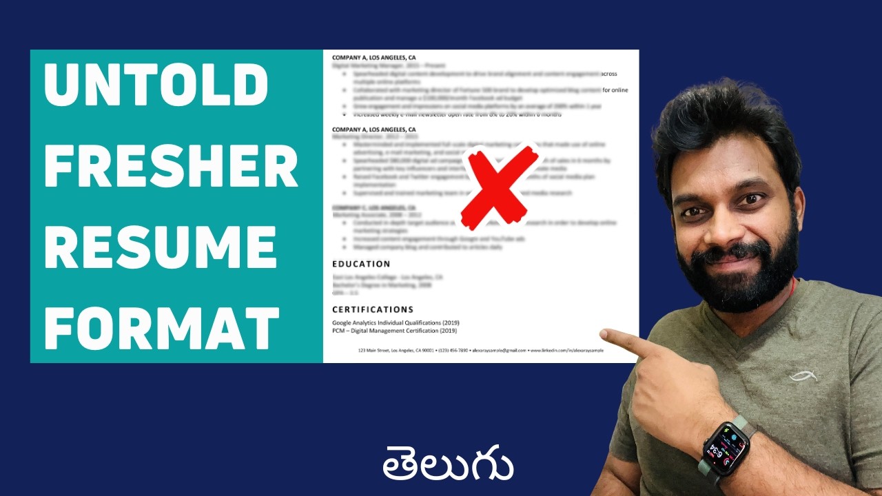 🔥 How to create a RESUME for a JOB FRESHER | Best Resume format for ...