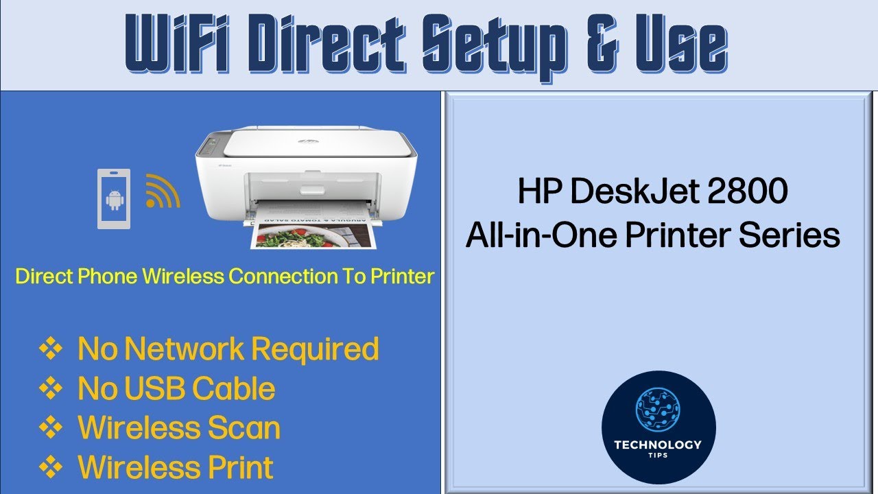 HP DeskJet 2821 | 2820 | 2855 | 2810 Printer : How to Setup & use WiFi ...