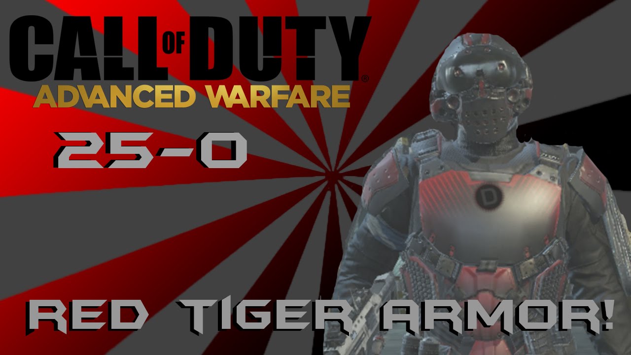 Call of Duty Advanced Warfare: 25 KILLSTREAK ARMOR!! - RED TIGER? - YouTube