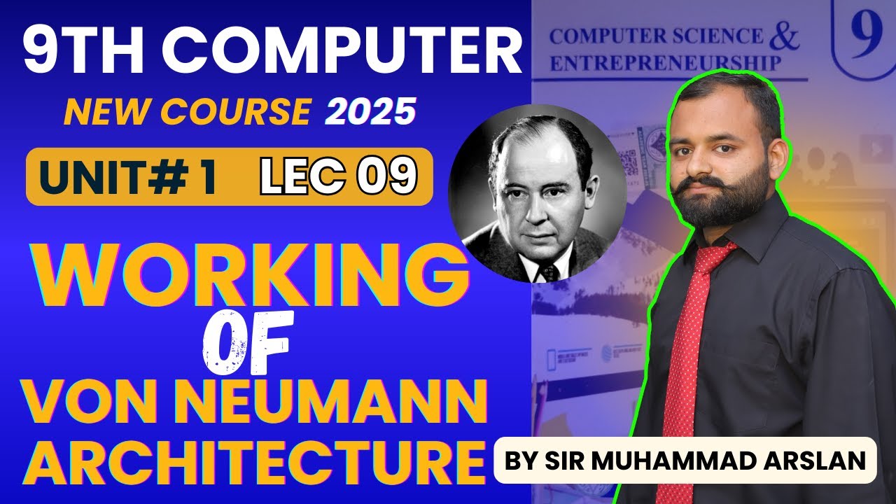 working of von neumann architecture | 9th computer new book 2025 - YouTube