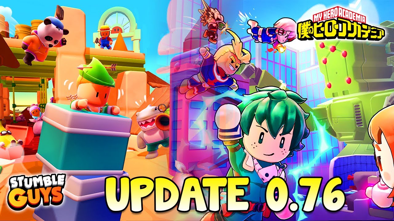UPDATE 0.76 | STUMBLE GUYS X MY HERO ACADEMIA 😱 WHO LIKES ANIME ⁉️ ...