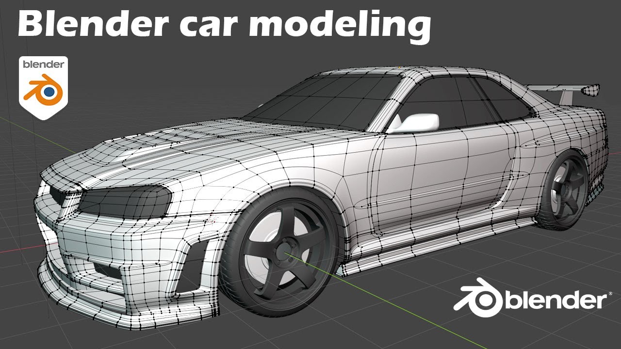 Blender car modeling / Nissan GT_R34 Z-tune - YouTube