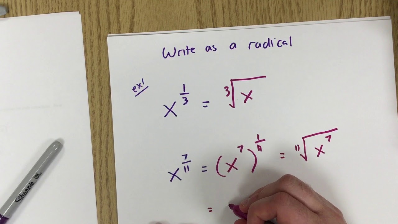 Fractional exponents part 2/8 - YouTube