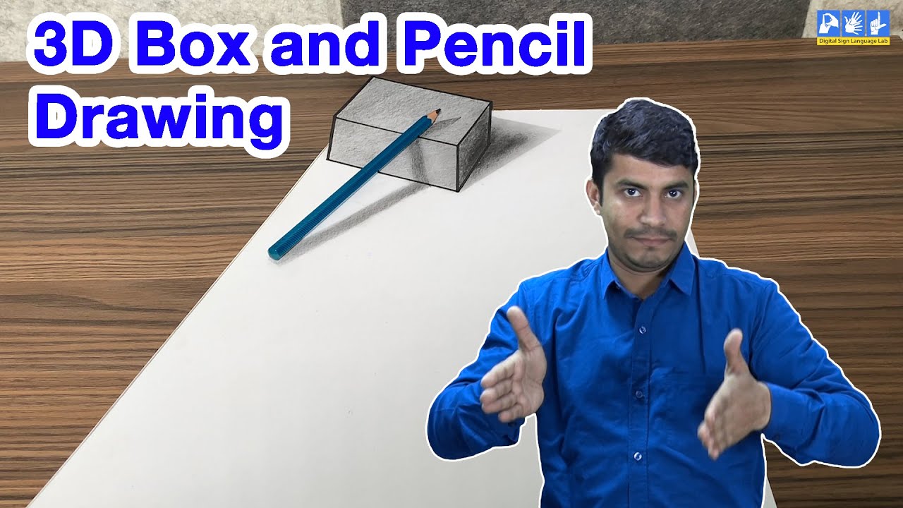 3D Box & Pencil Drawing - YouTube
