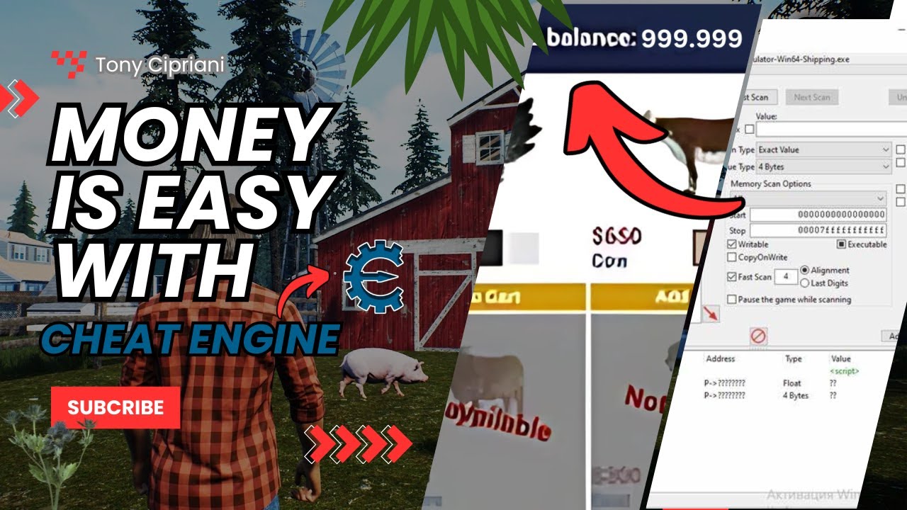Ranch Simulator easy money (cheat engine) - YouTube